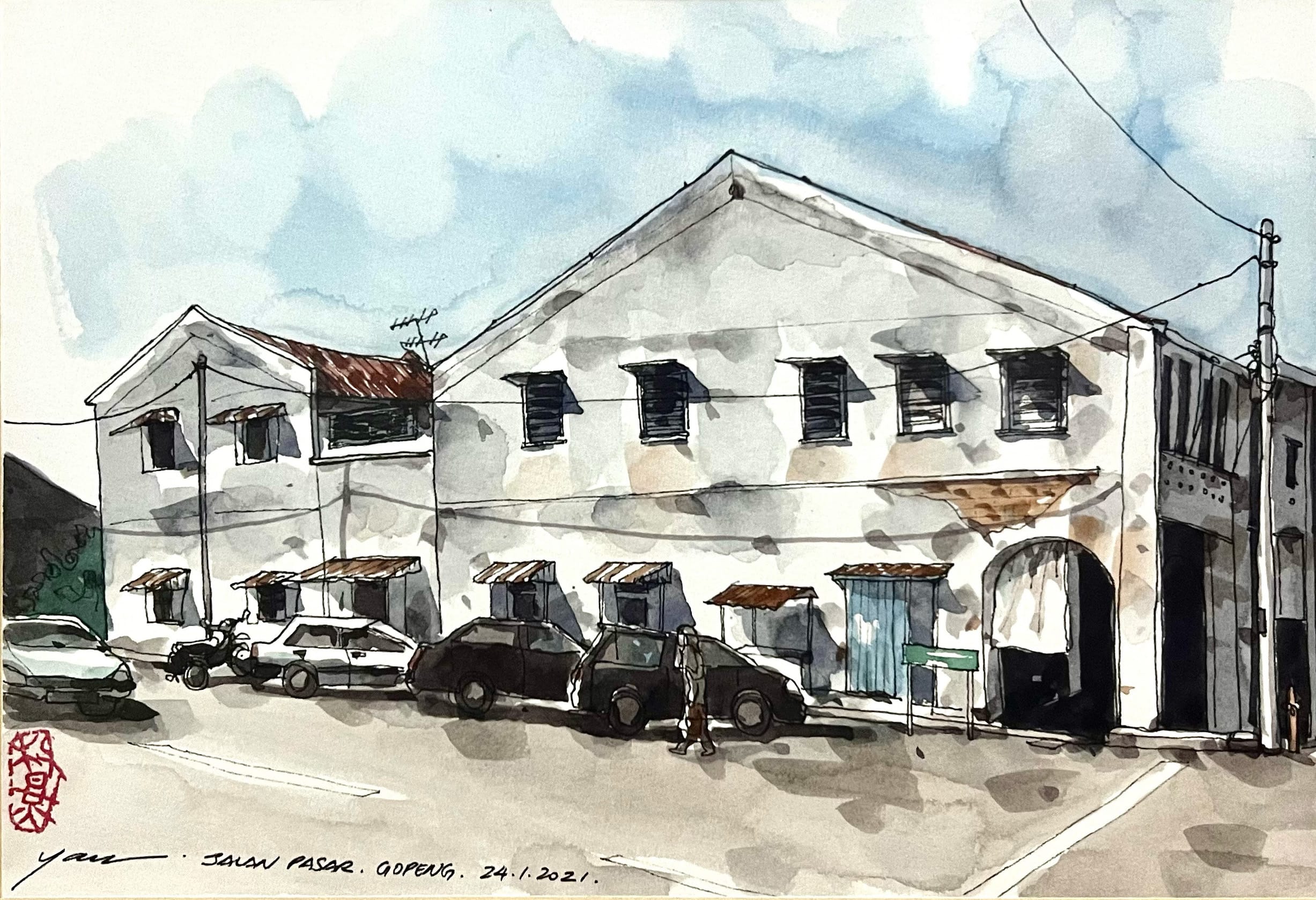 Watercolor sketch | Chin Choon Yau | Muses Art Gallery